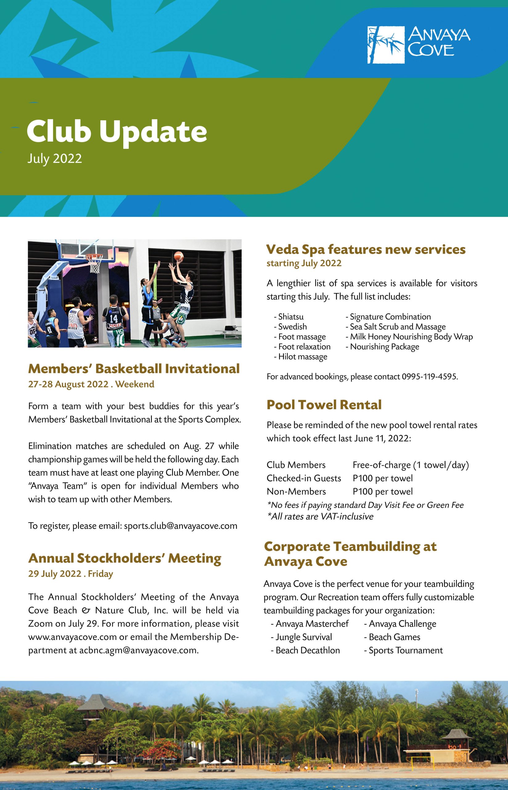 Club Updates: July 2022 – Anvaya Cove – Beach and Nature Club
